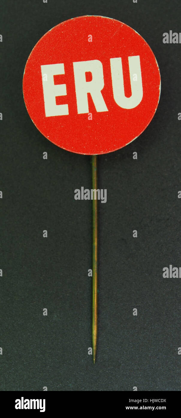 ERU red pin, advertising pin, enamel pin, promotional item, collector's ...