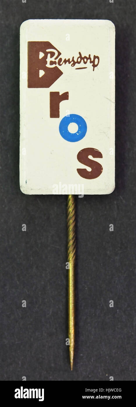 Bros Bensdorp advertising pin, vertical design, collectible pin from ...