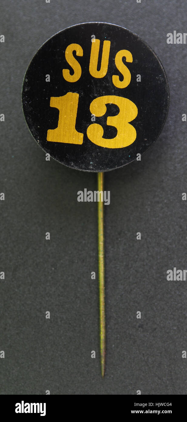 The SUS 13 advertising pin is a vintage promotional item, possibly from ...