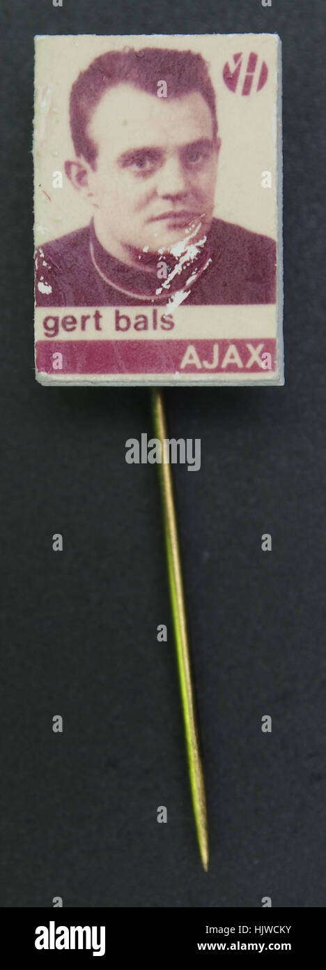A Van Houten Gert Bals advertising pin, symbolizing early 20th-century ...