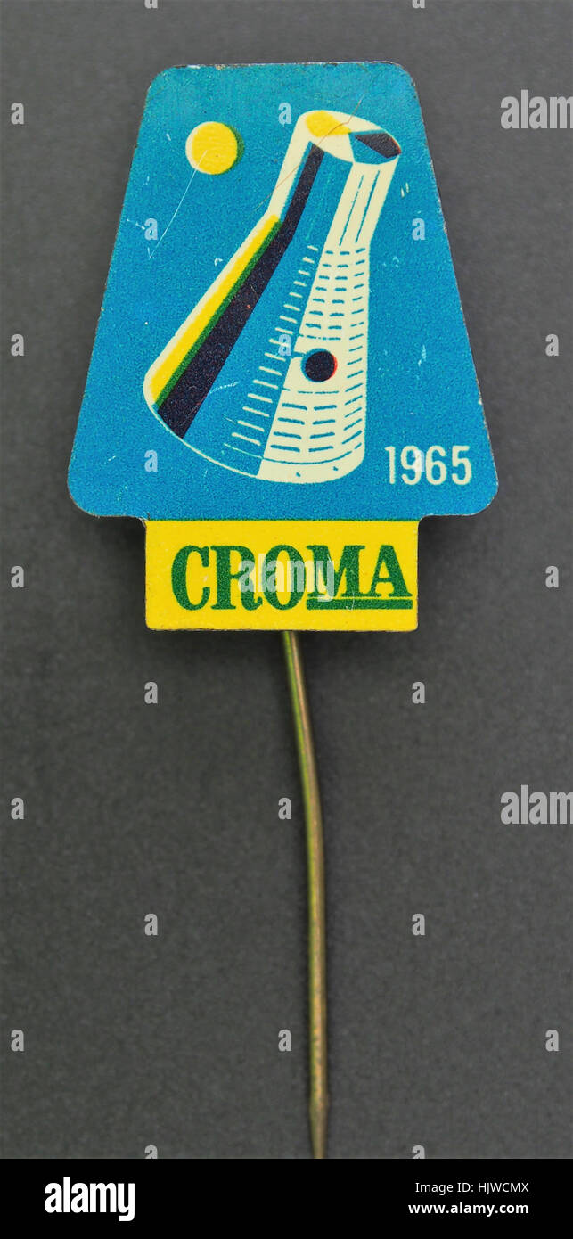 A Croma 1965 advertising pin, promoting the Croma brand, well-known in ...