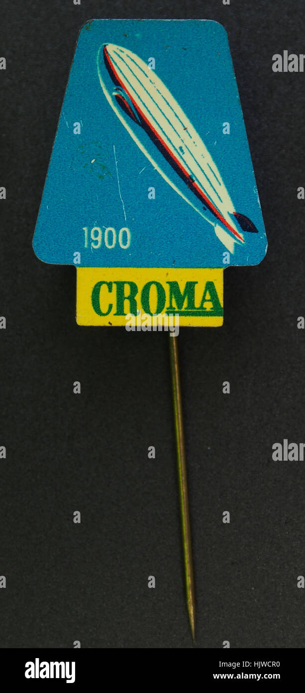 A Croma 1900 advertising pin, promoting the Croma brand, which was a ...