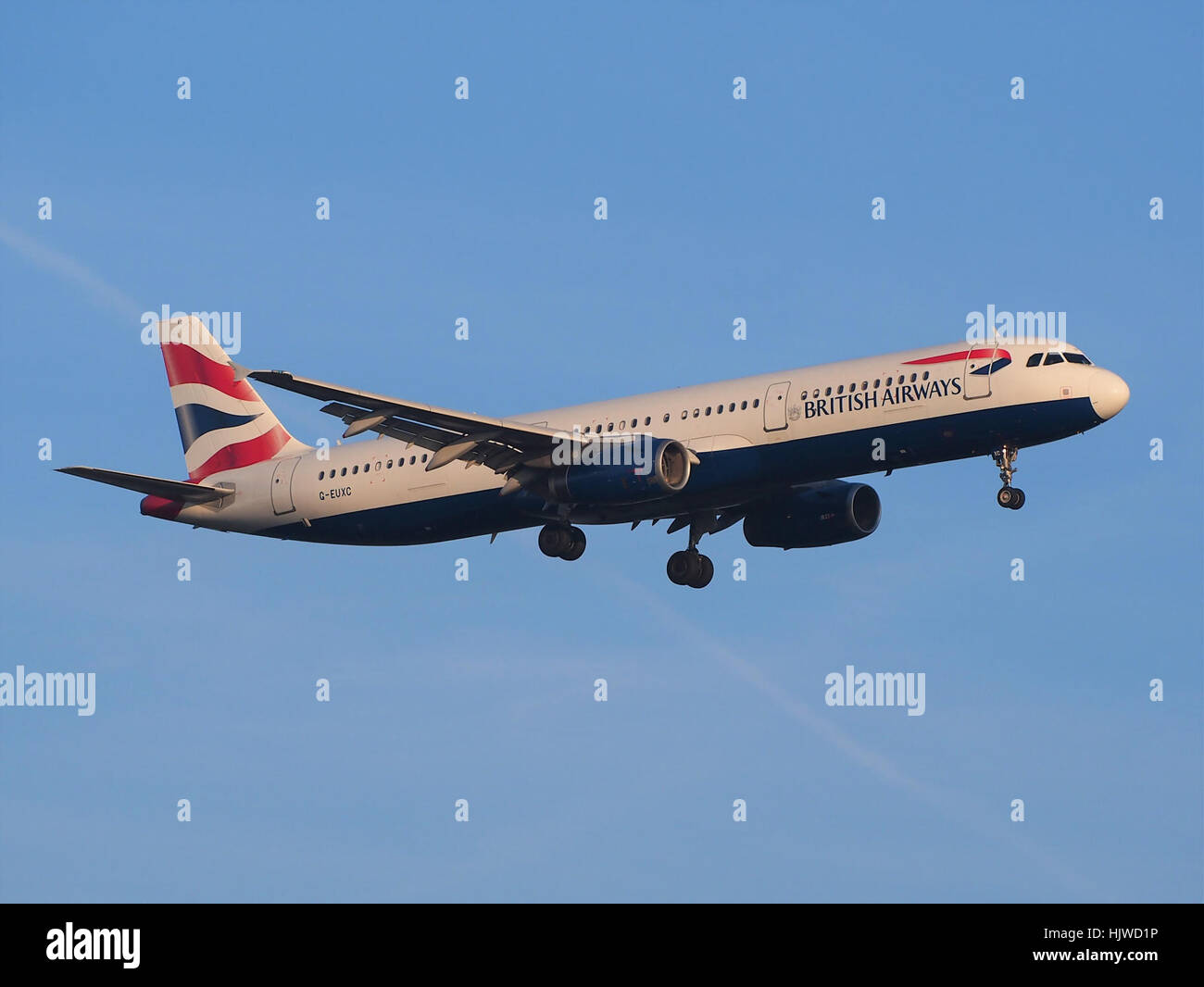 G-EUXC British Airways Airbus A321-231 landing at Schiphol AMS-EHAM ...