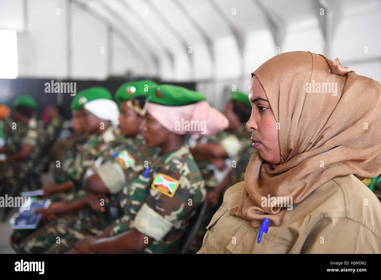 On December 12, 2016, female peacekeepers of AMISOM attended a ...