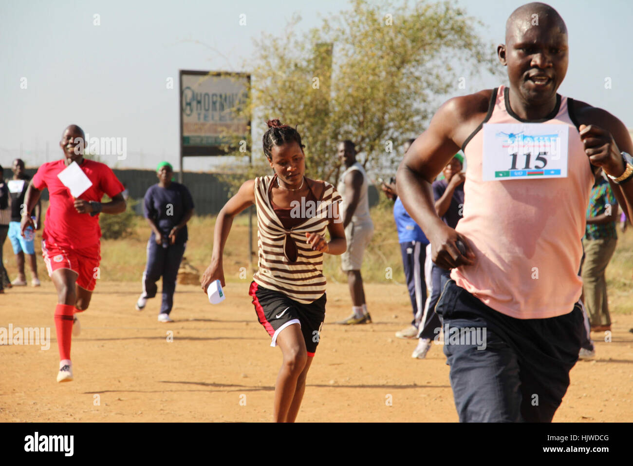 United Nations and AMISOM personnel take part in the 5.2 km race ...