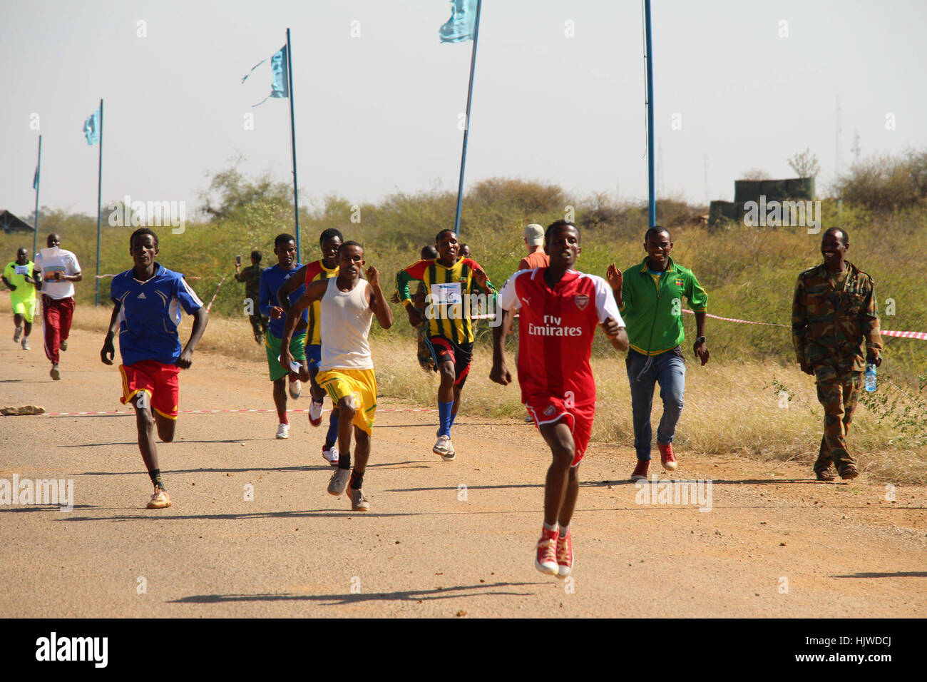 United Nations and AMISOM personnel take part in the 5.2 km race ...