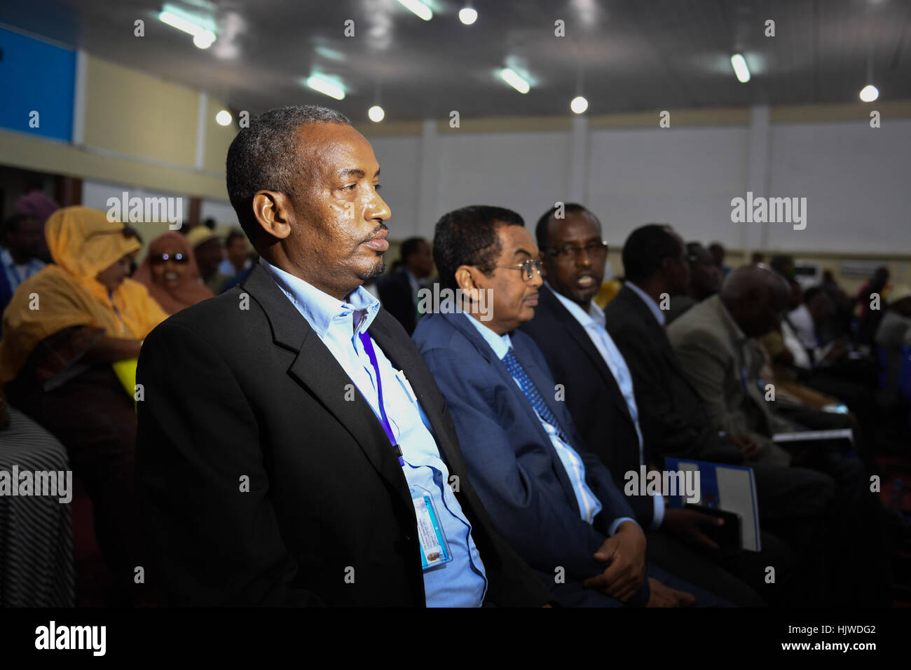 Newly elected members of the Somali Federal Parliament are pictured ...