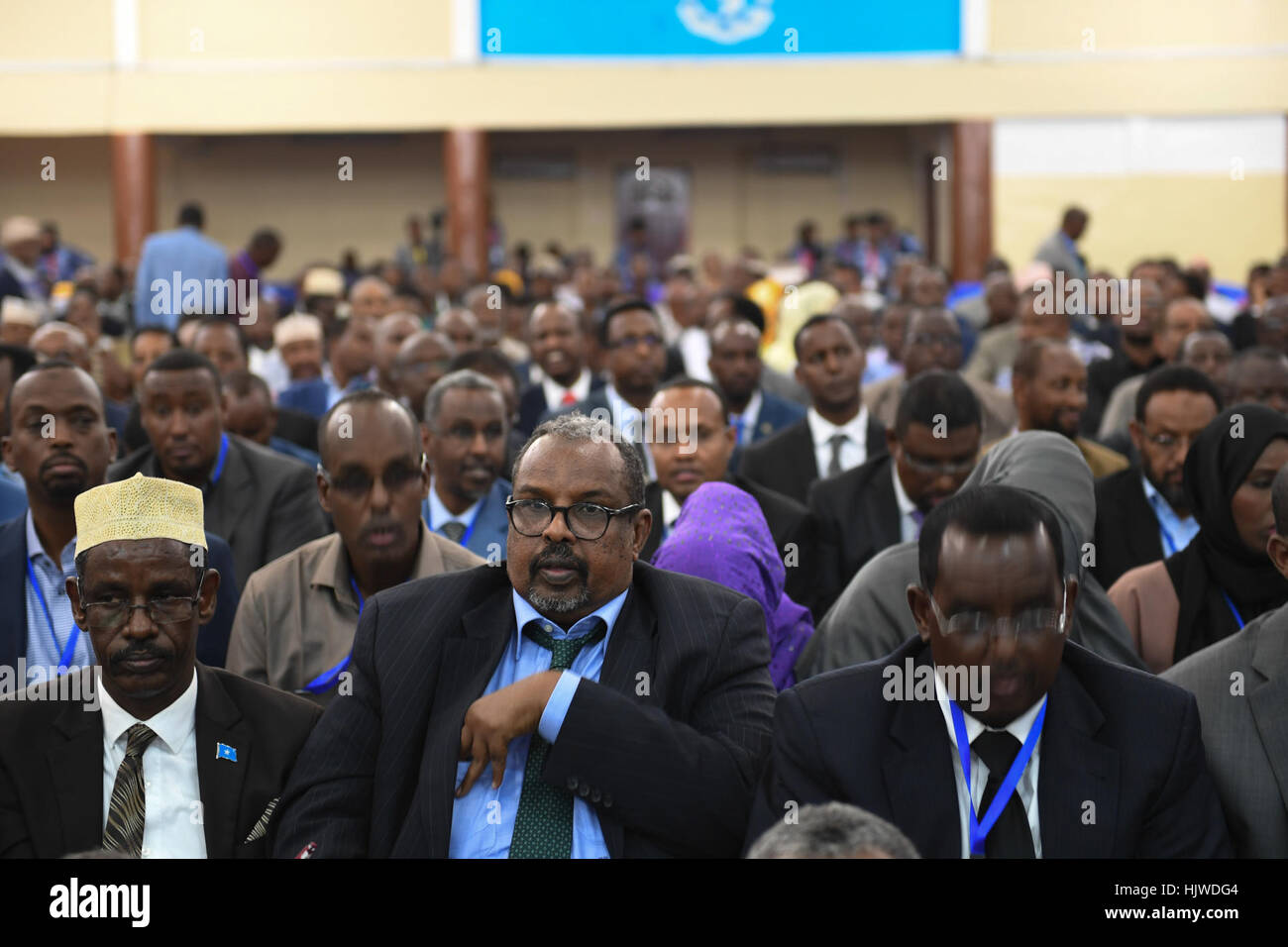 Newly elected members of the Somali Federal Parliament attend their ...