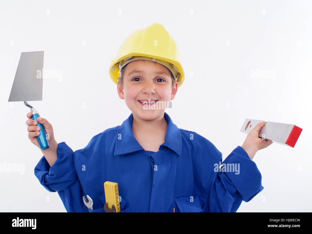 Little boy as construction worker Stock Photo - Alamy