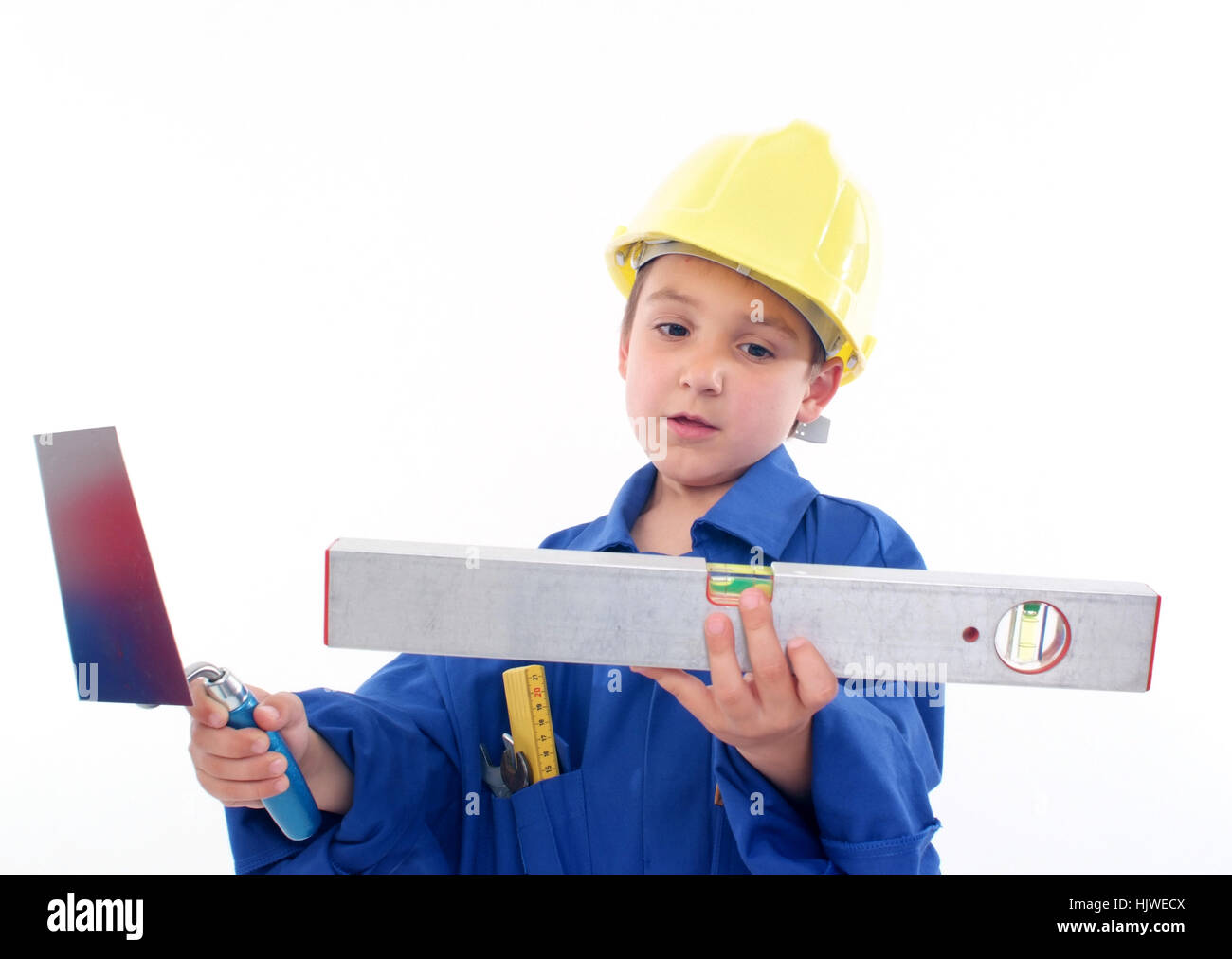 Little boy as construction worker Stock Photo - Alamy