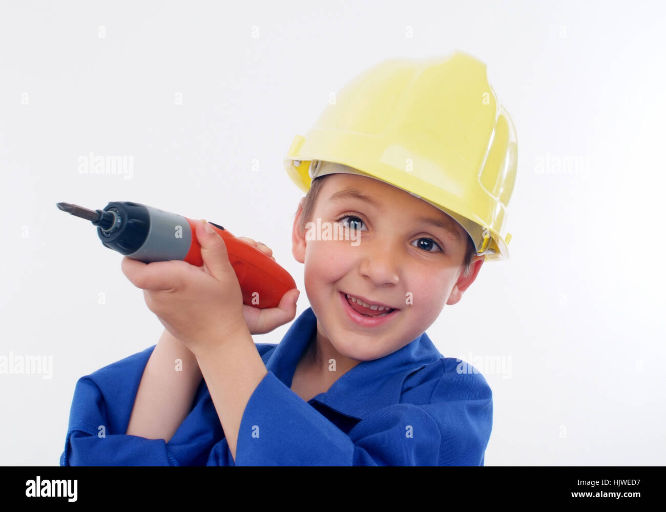 Little boy as construction worker Stock Photo - Alamy