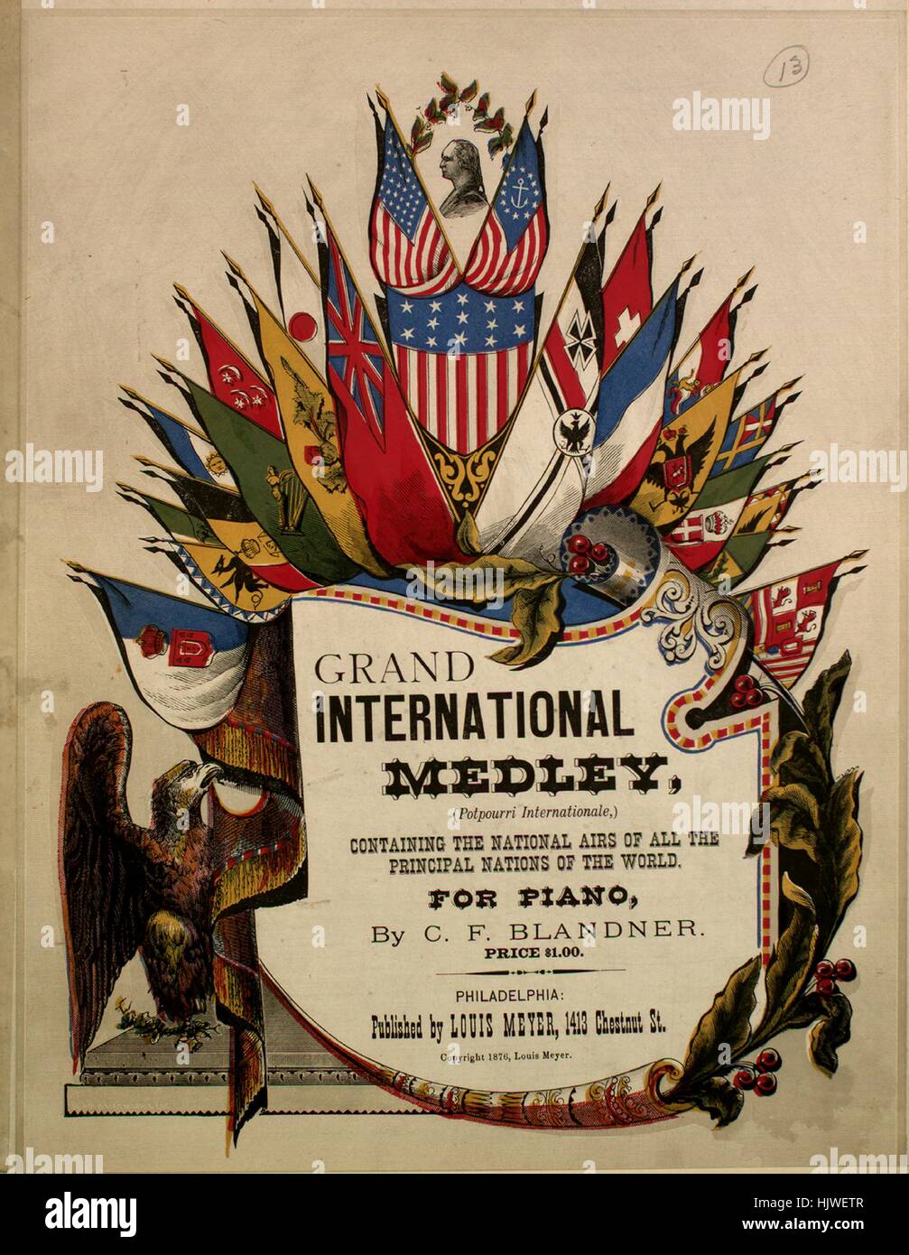 Sheet music cover image of the song 'Grand International Medley ...