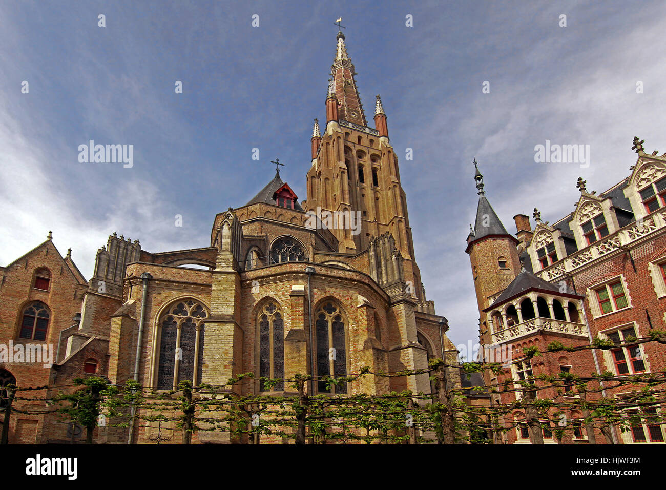 gothically, bruges, gothic, belgium, church, gothically, bruges ...