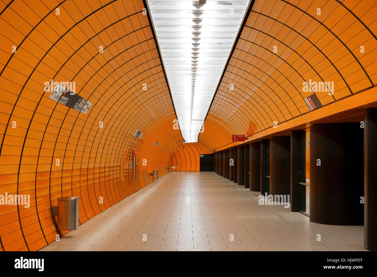 Subway station Marienplatz, Munich, Upper Bavaria, Bavaria, Germany ...