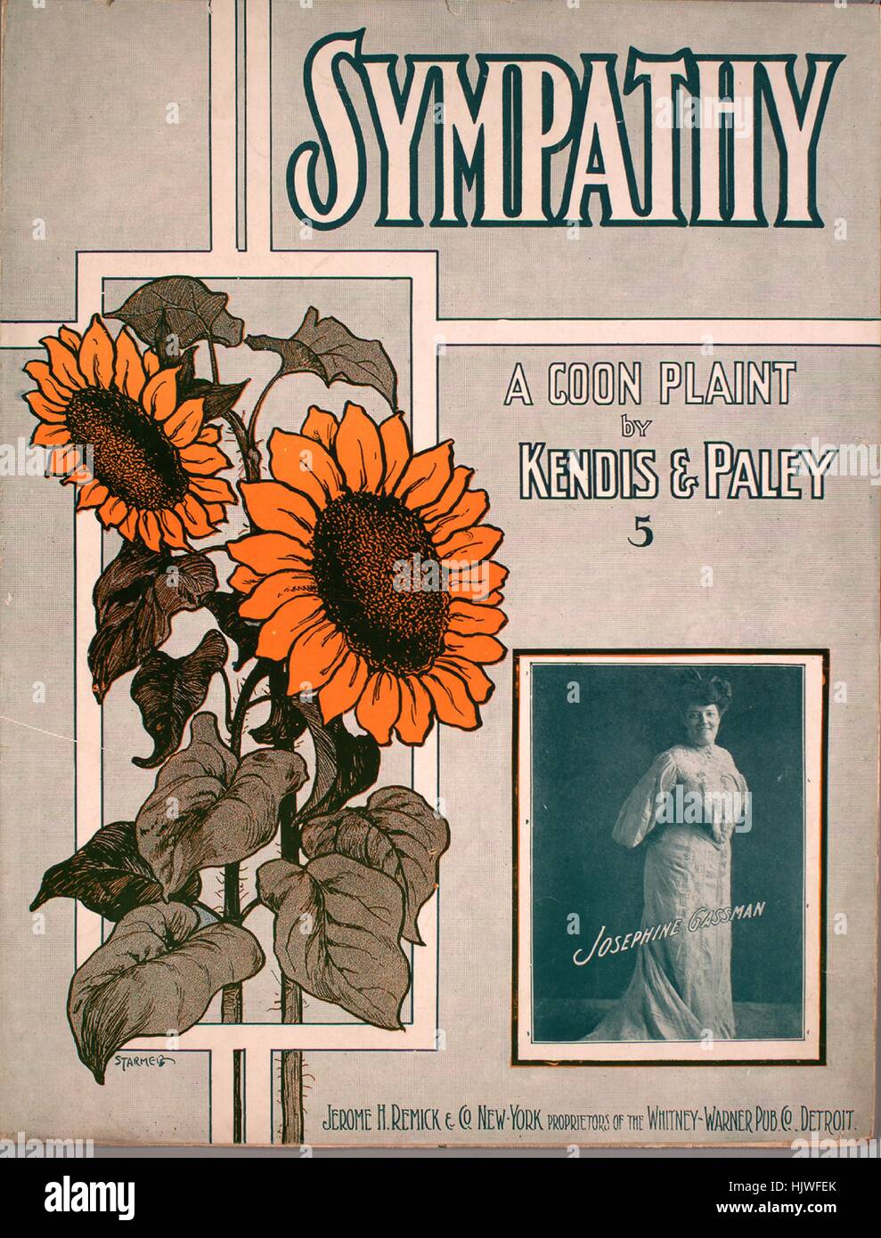 Sheet music cover image of the song 'Sympathy A Coon Plaint', with ...