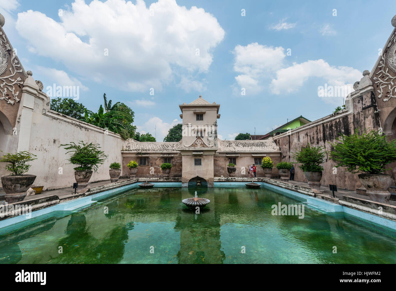 Fountains and pools, moated castle, Water Castle Taman Sari, Kraton ...