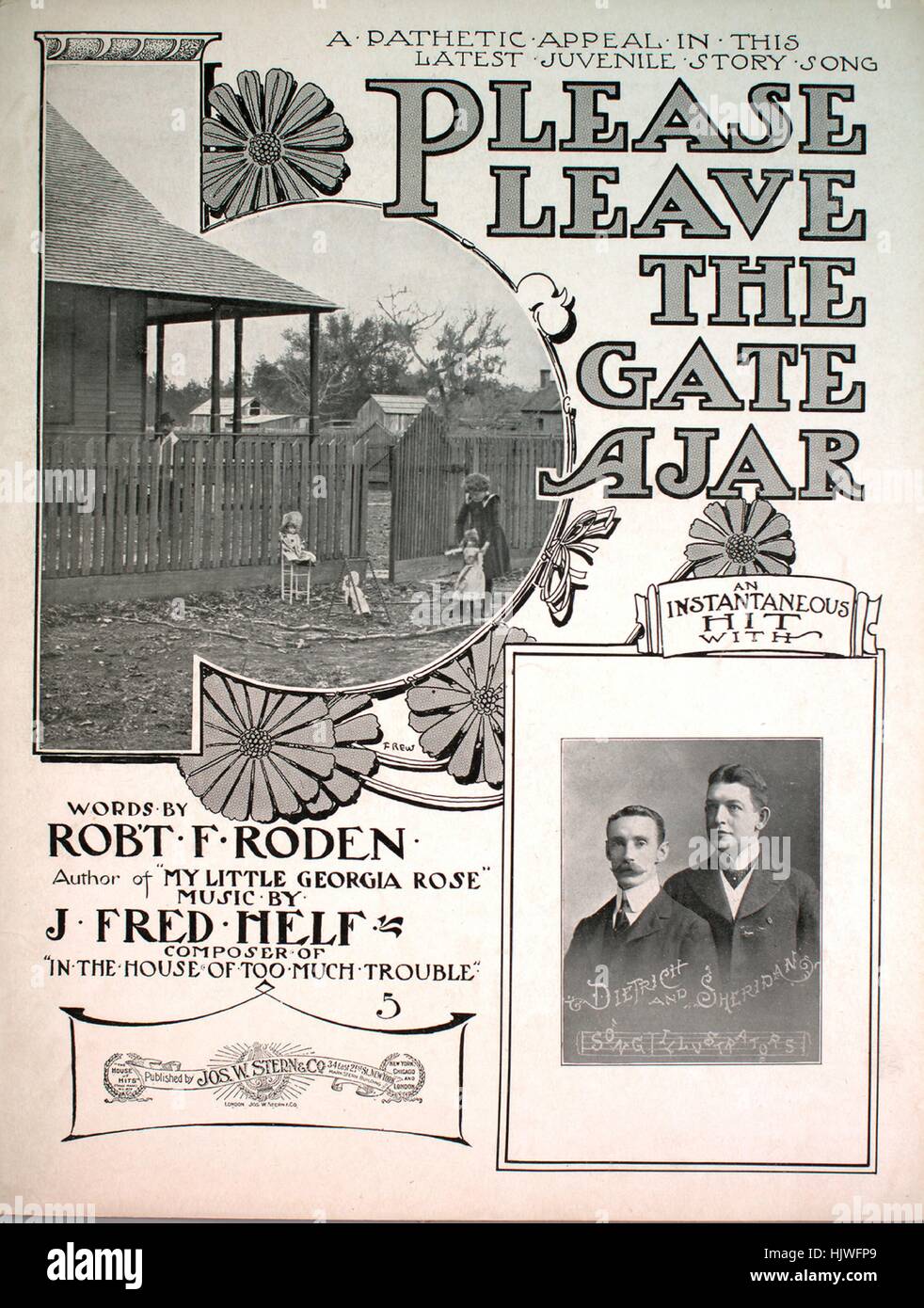 Sheet music cover image of the song 'Please Leave the Gate Ajar A ...