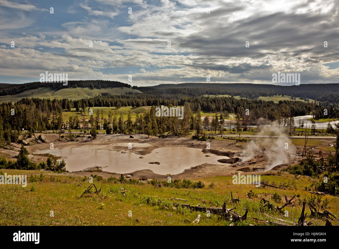 Yellowstone lake volcano water hi-res stock photography and images - Alamy