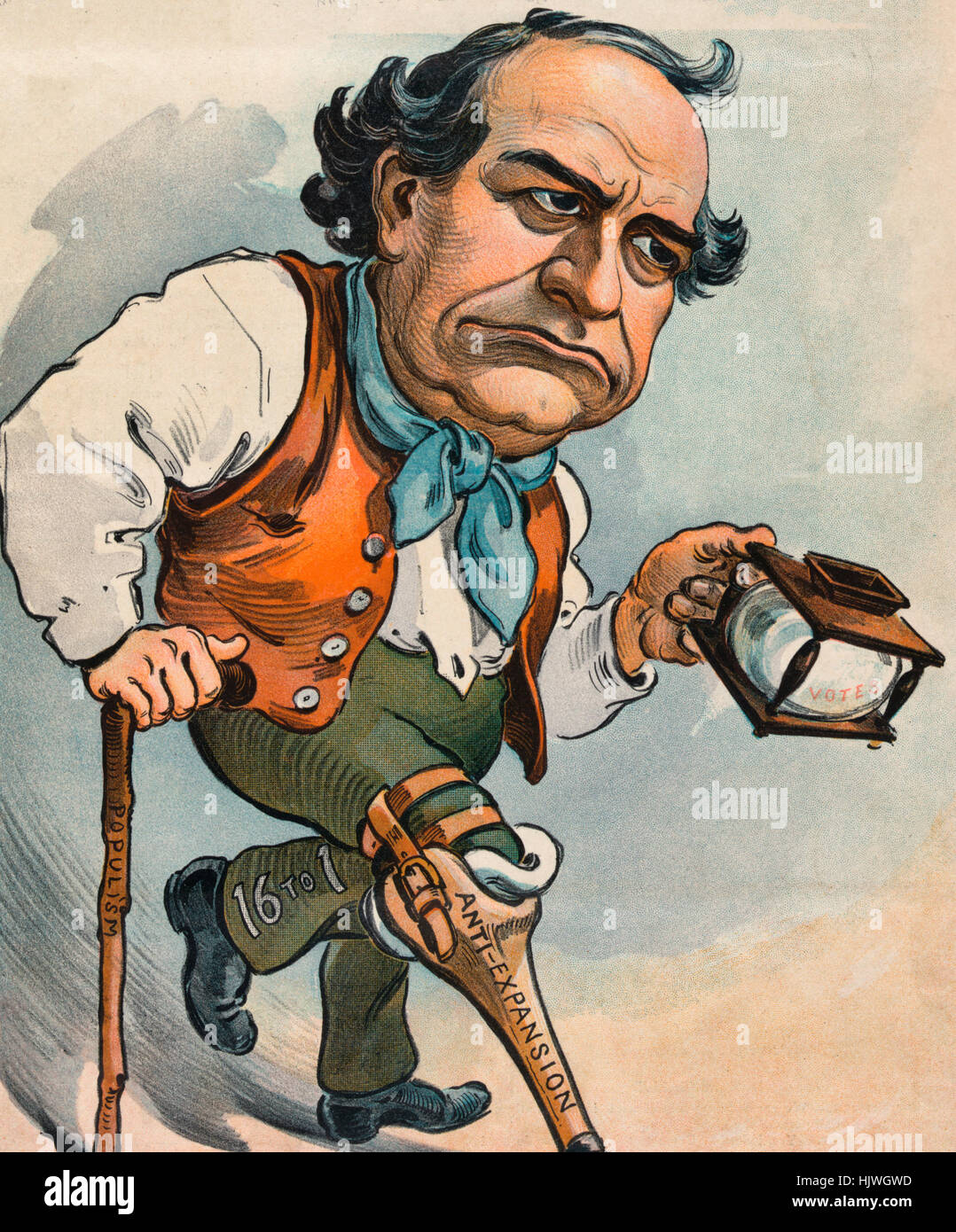The "fake" beggar - Political cartoon shows William Jennings Bryan with ...