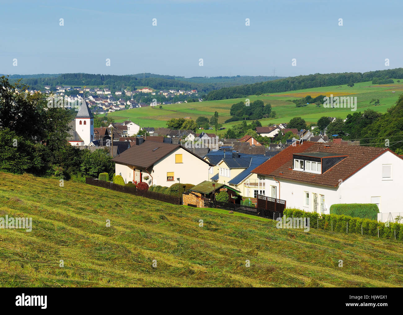 highlands, community, village, market town, field, hike, go hiking ...