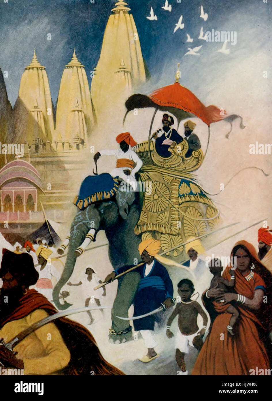 A Native Prince of India coming to town Stock Photo - Alamy