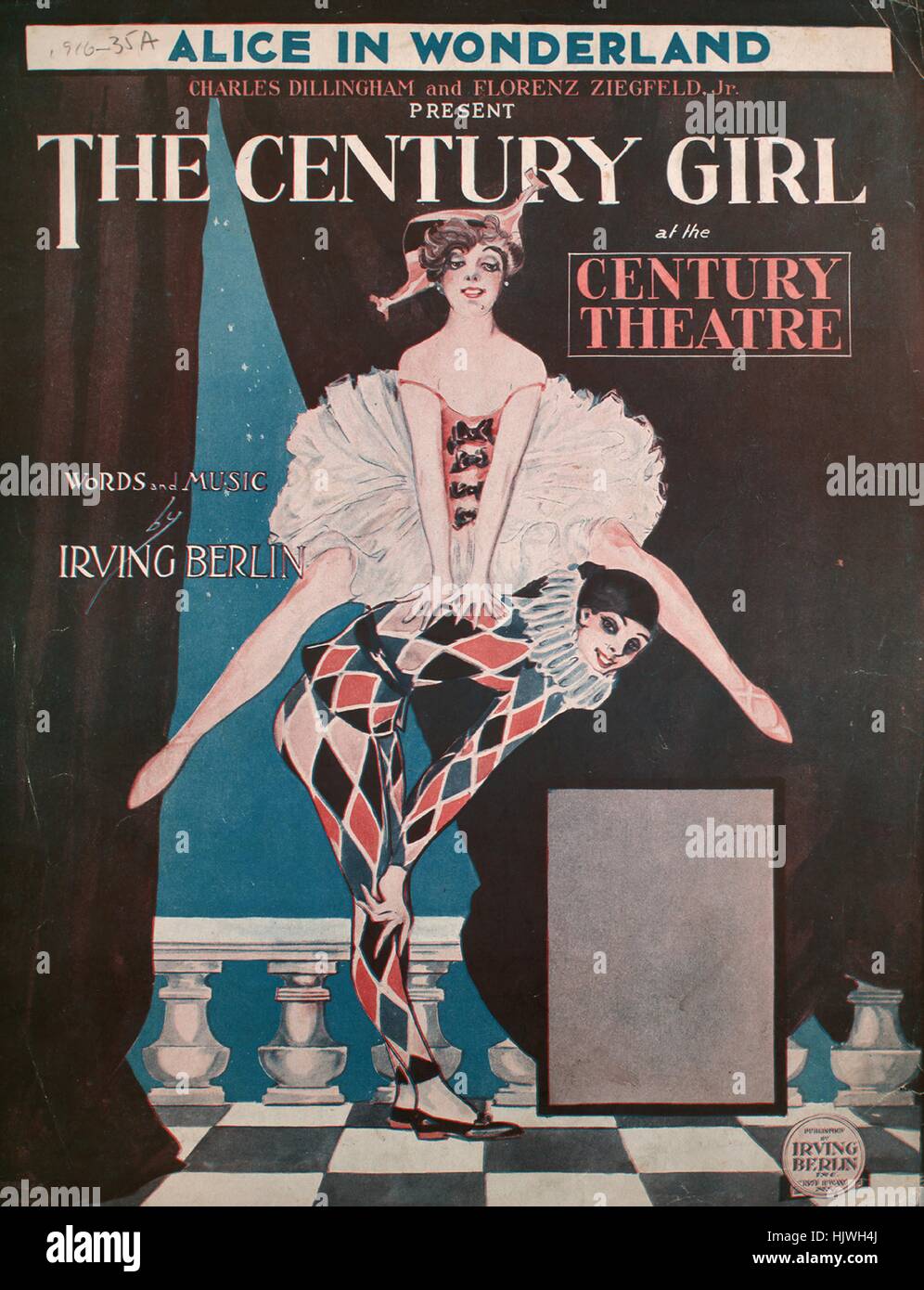 Sheet music cover image of the song 'Alice in Wonderland', with ...