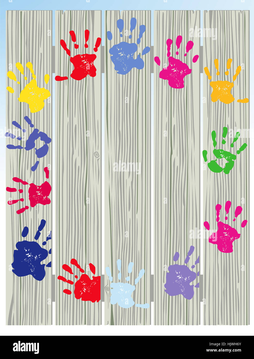 Kids Handprints Border