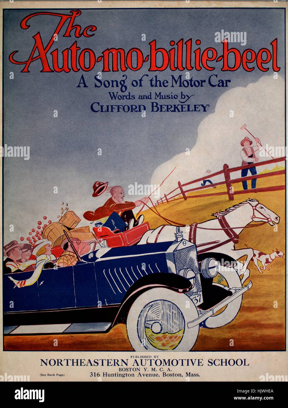 Sheet music cover image of the song 'The Auto-Mo-Billie-Bile A Song of ...