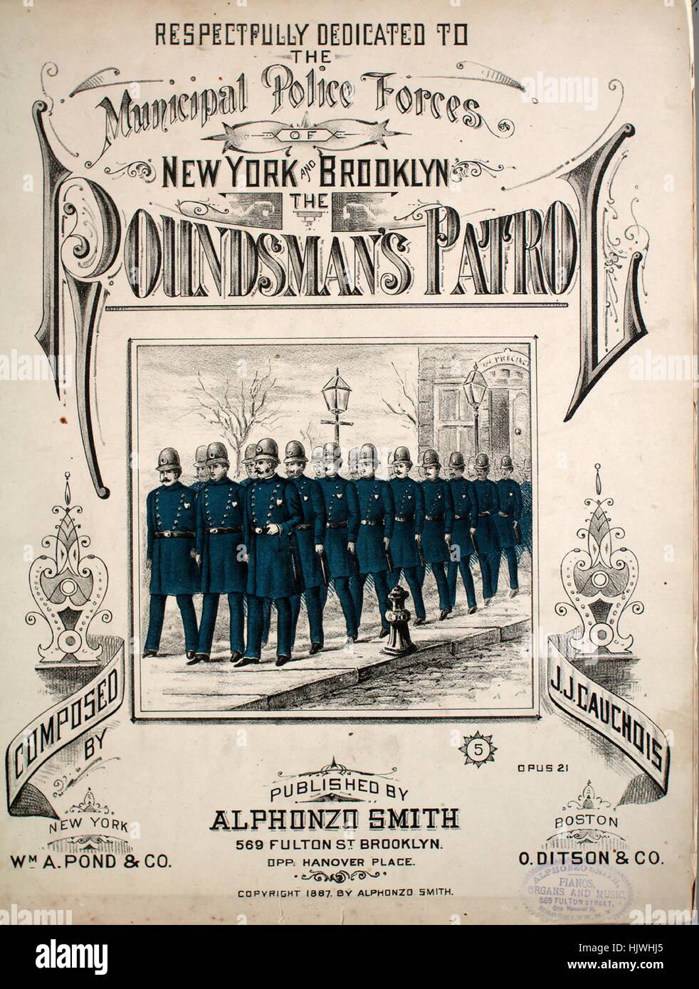 Sheet music cover image of the song 'The Roundsman's Patrol [March ...