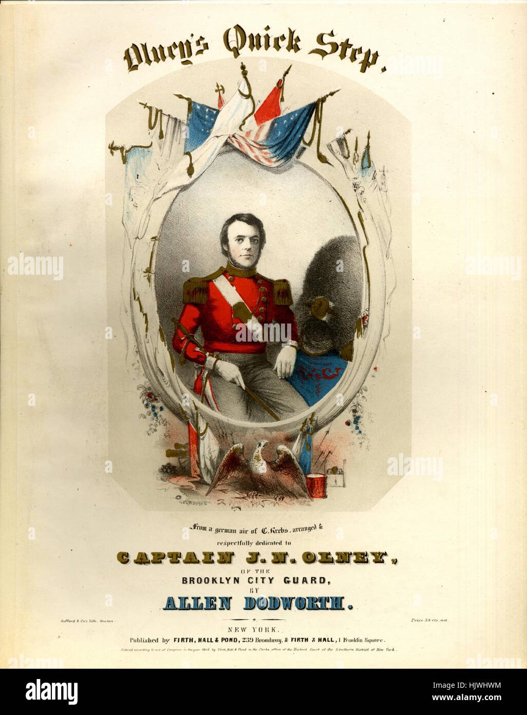 Sheet music cover image of the song 'Olney's Quick Step', with original ...