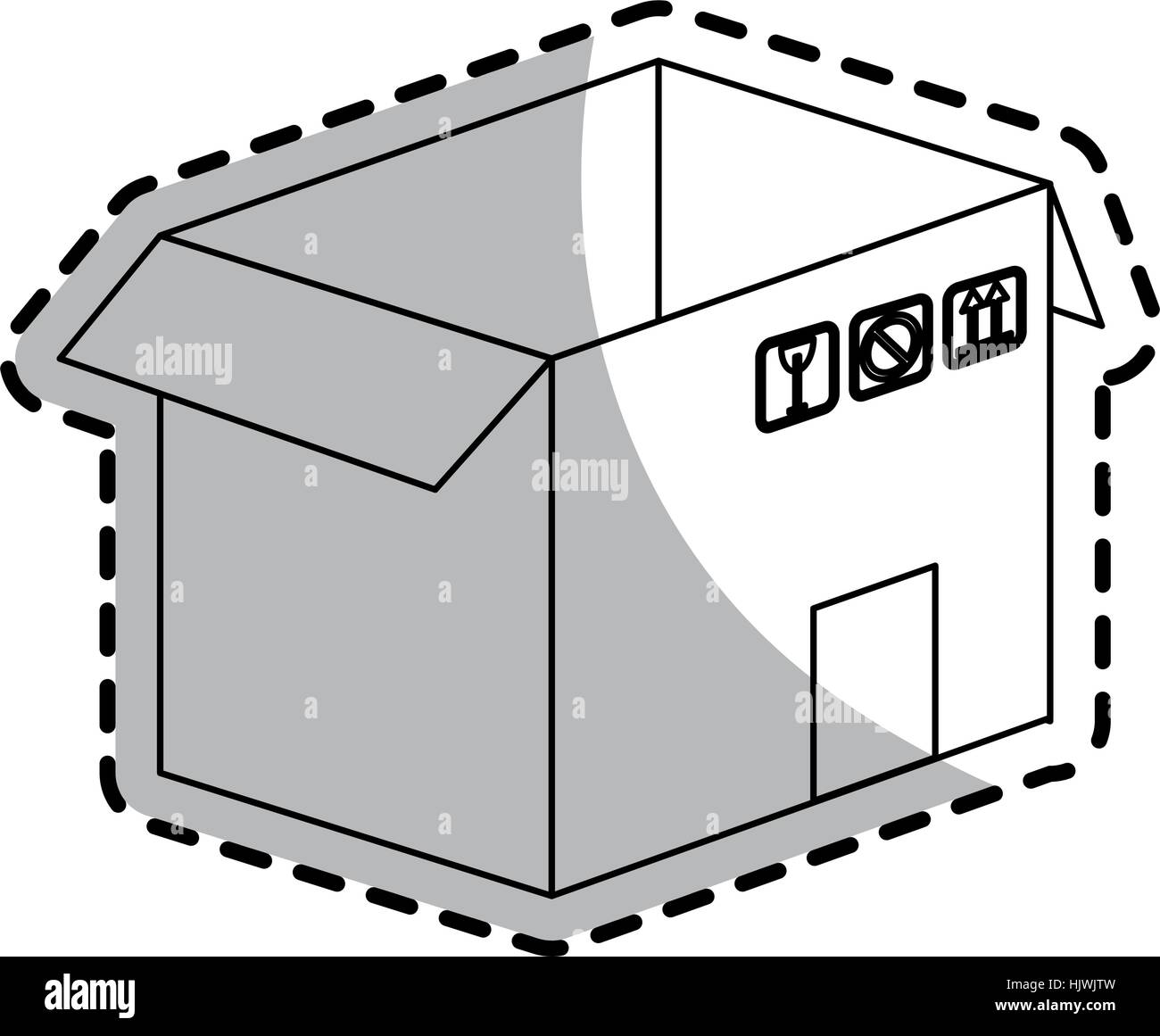 carton box icon Stock Vector Image & Art - Alamy
