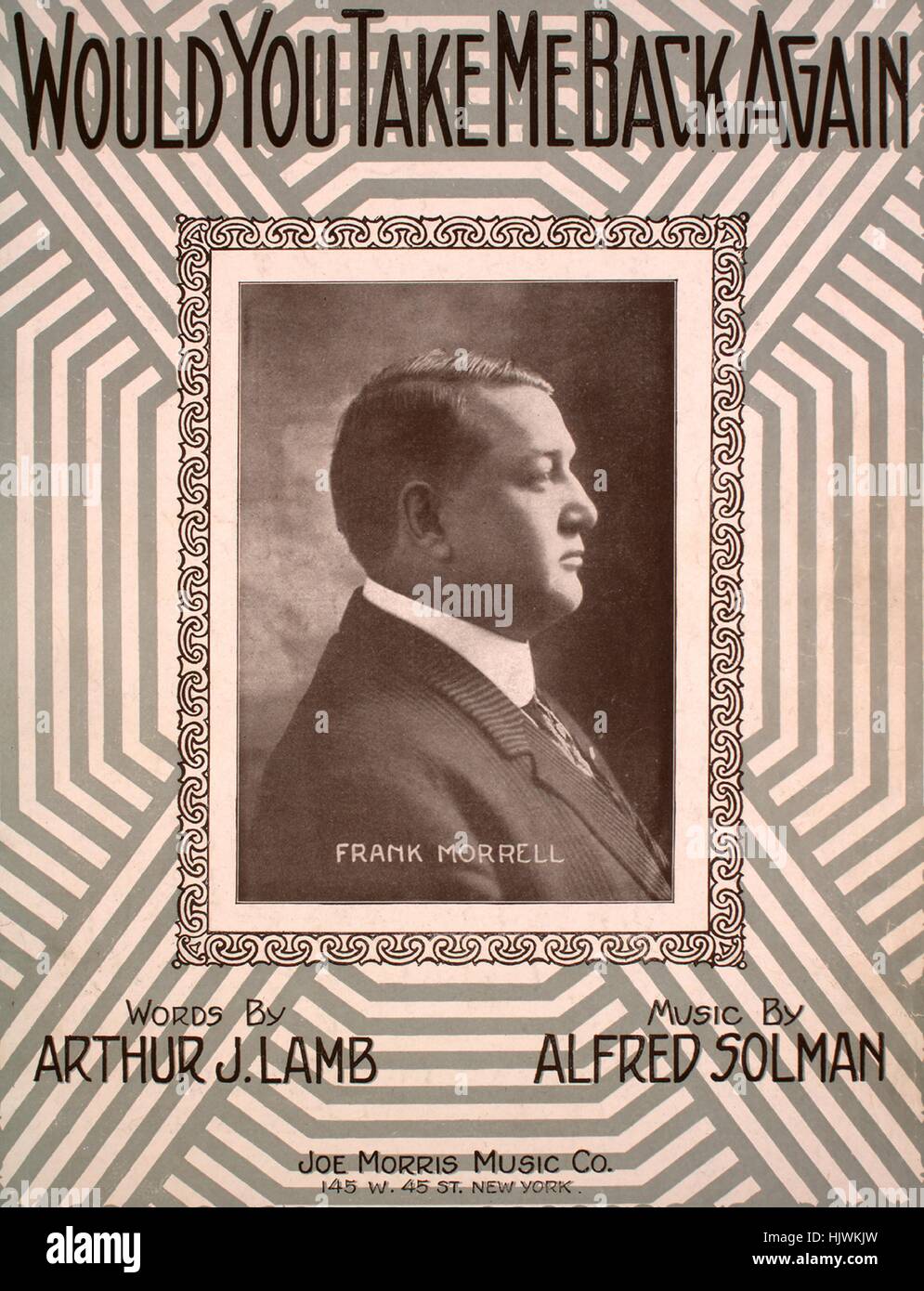 Sheet music cover image of the song 'Would You Take Me Back Again ...