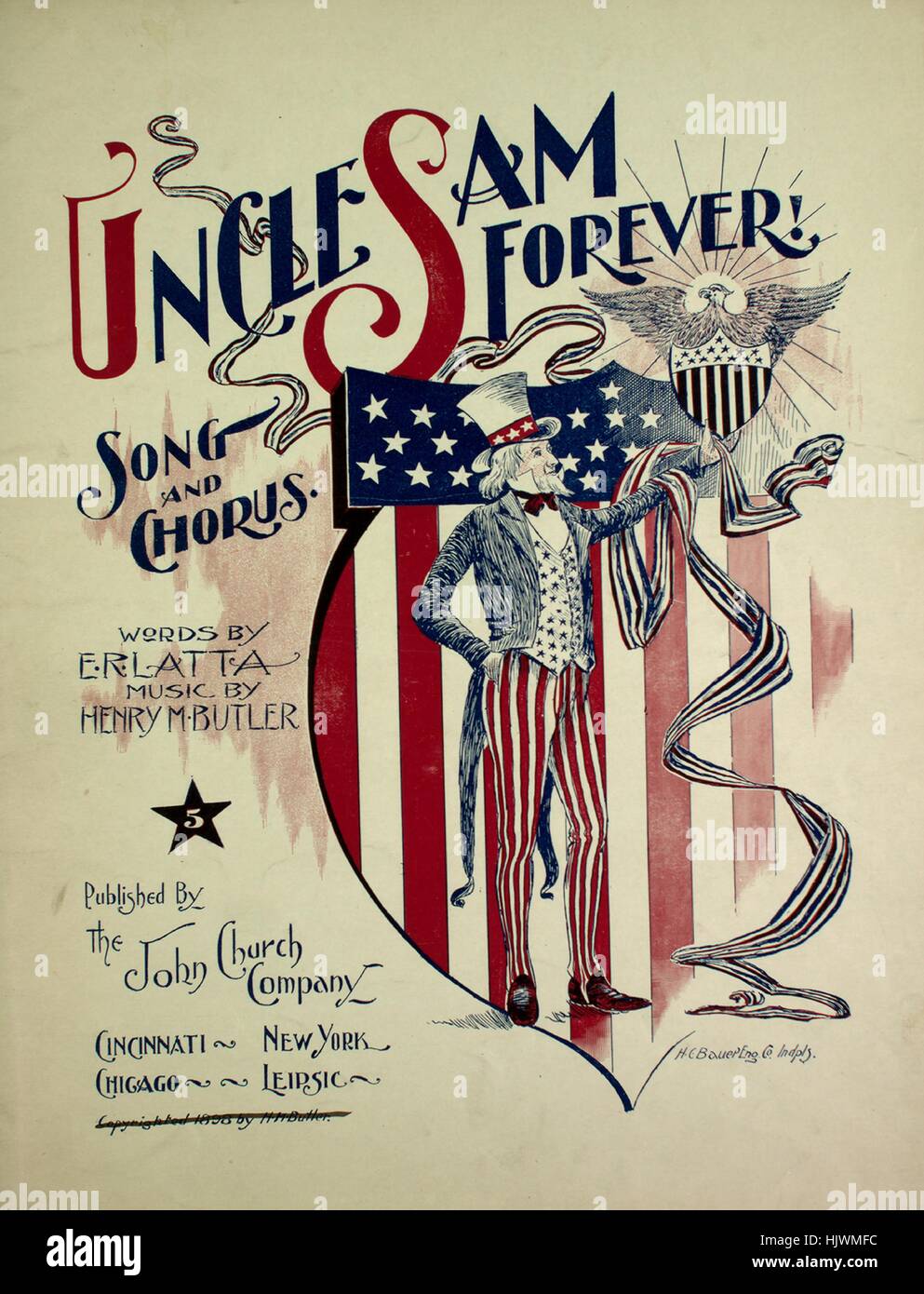 Sheet music cover image of the song 'Uncle Sam Forever Song and Chorus ...