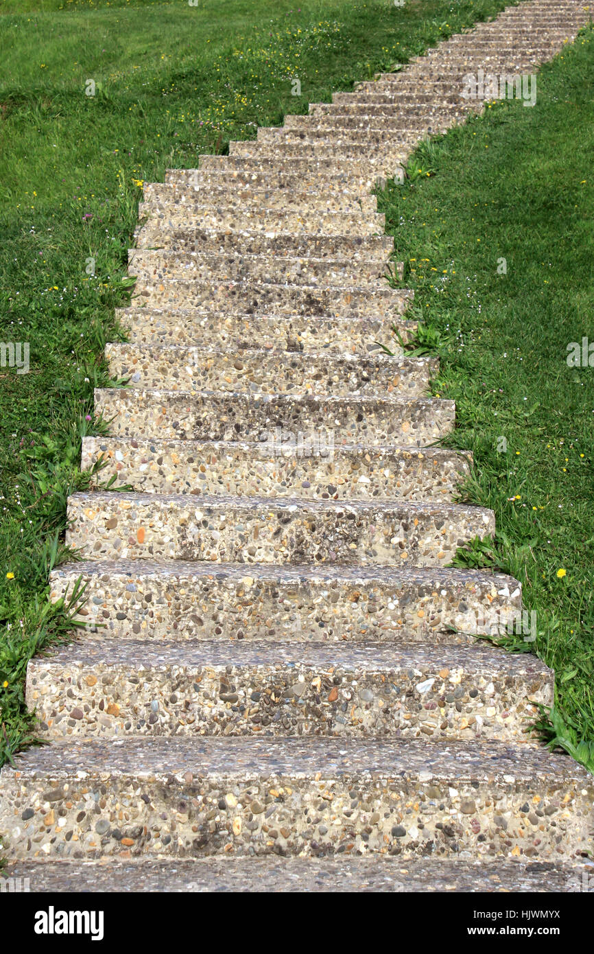 stairs, walk, go, going, walking, park, stone, meadow, grass, lawn ...