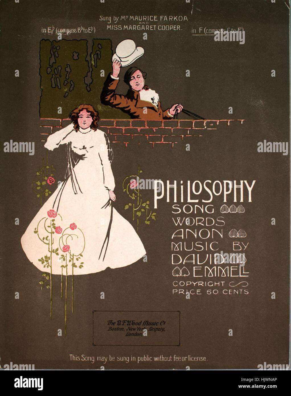 Sheet music cover image of the song 'Philosophy Song', with original ...