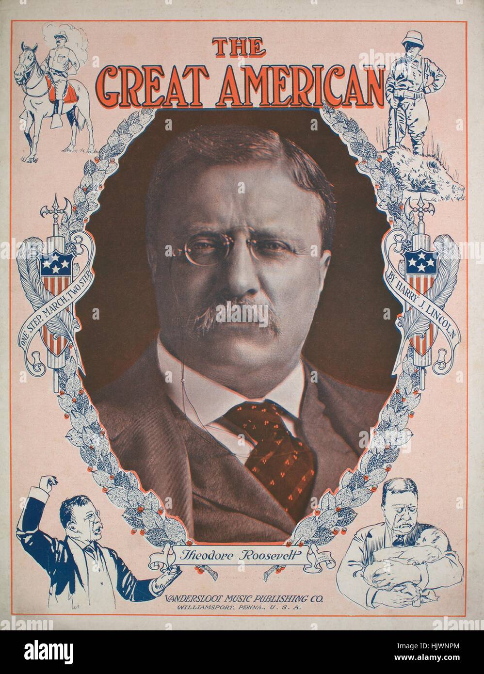 Sheet music cover image of the song 'The Great American (Theodore ...