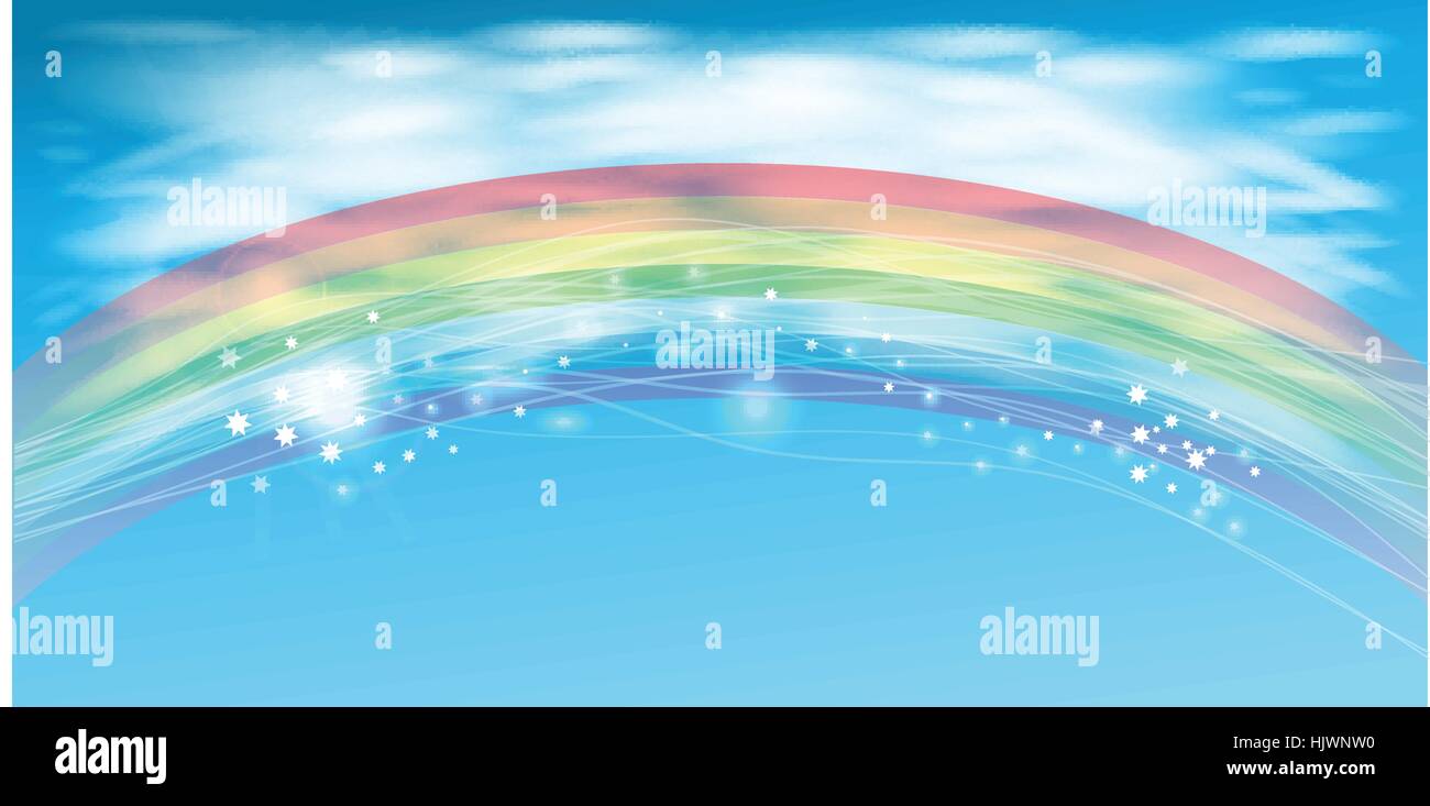 Beautiful sunny view rainbow Stock Vector Images - Alamy