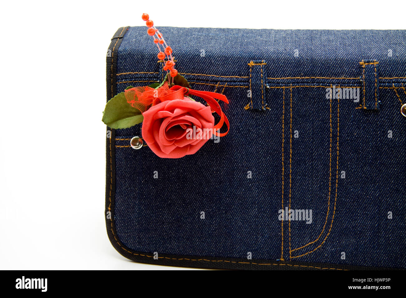 jeans pocket with rose Stock Photo - Alamy
