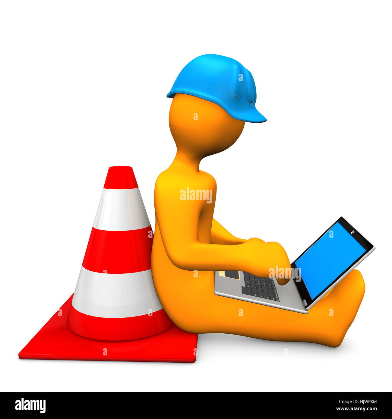 Cartoon character construction cone hi-res stock photography and images ...