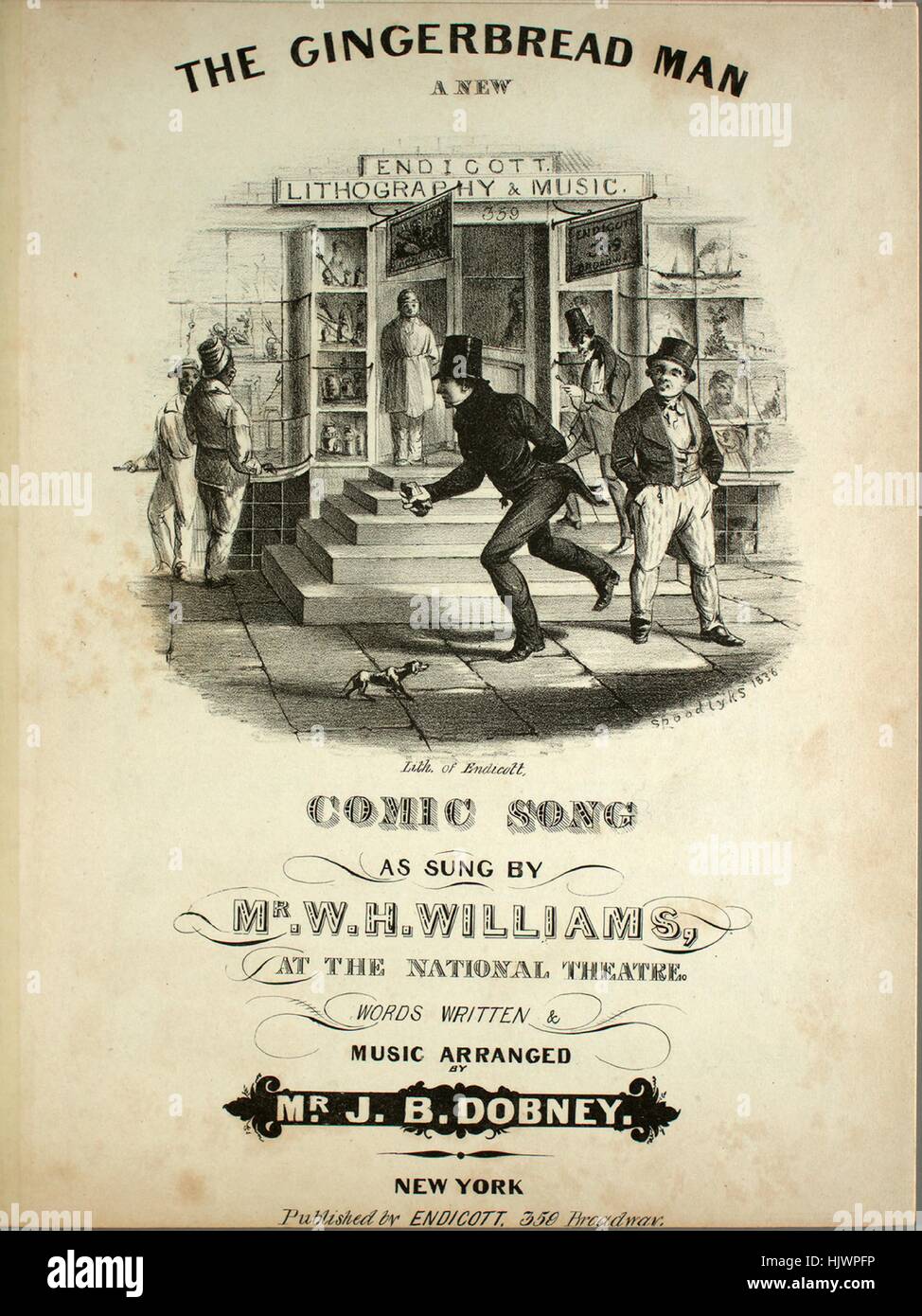 Sheet music cover image of the song 'The Gingerbread Man A New Comic ...