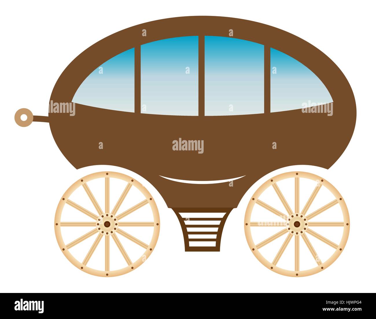 Wooden cart isolated on white background Vector illustration Stock ...