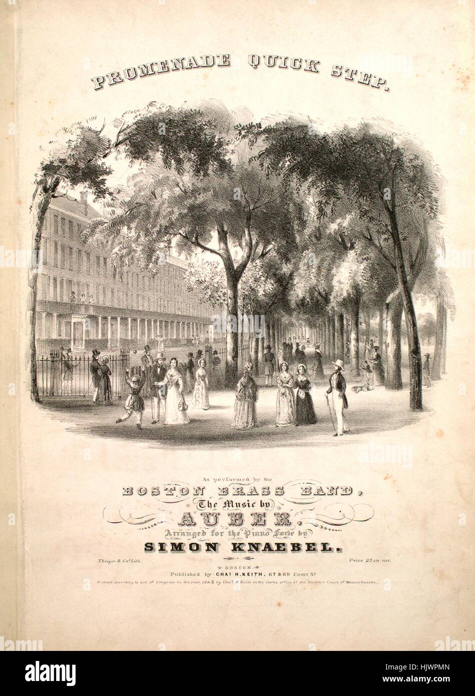 Sheet music cover image of the song 'Promenade Quick Step', with ...