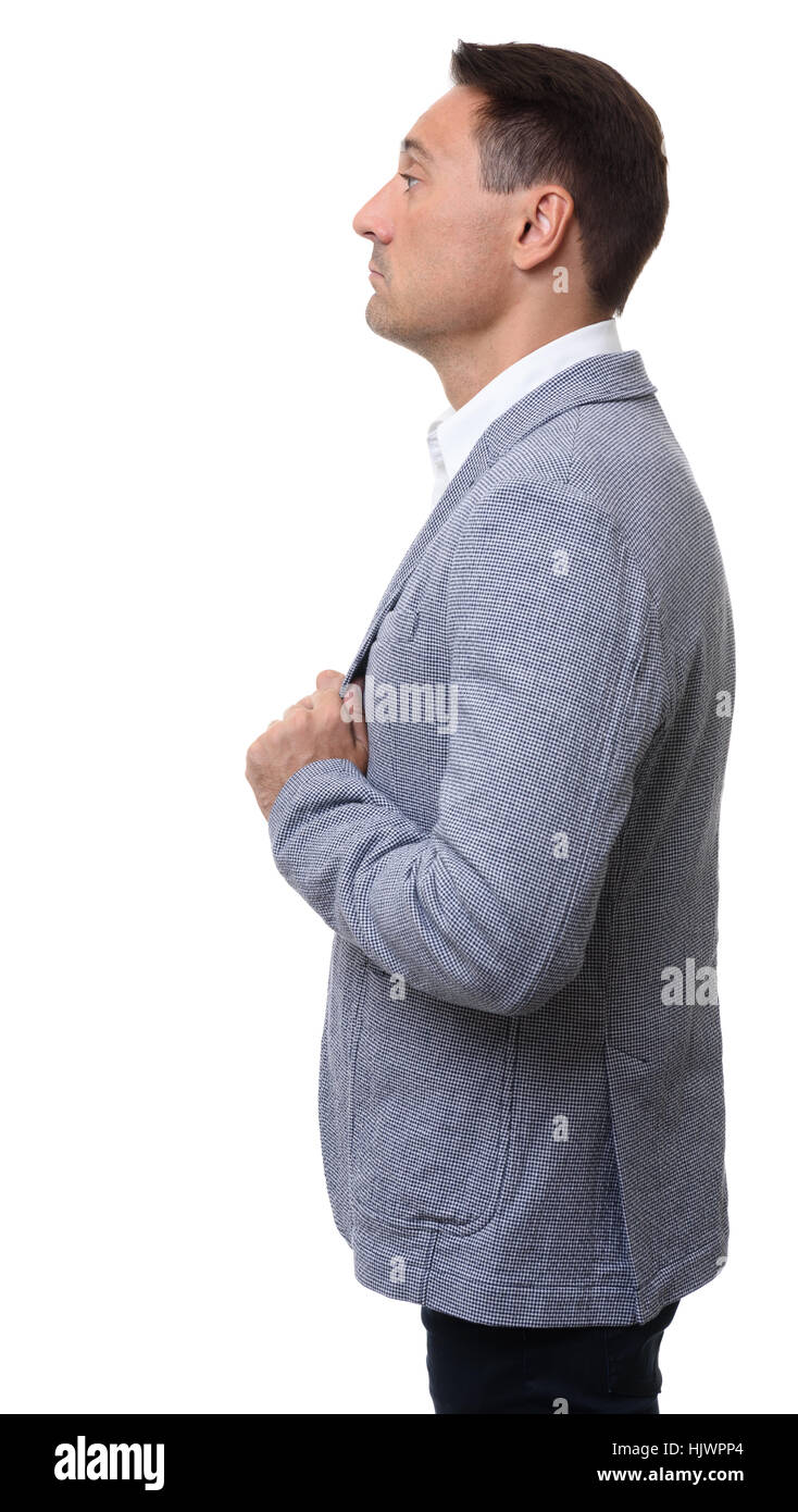 profile portrait of a businessman. isolated on white background Stock ...