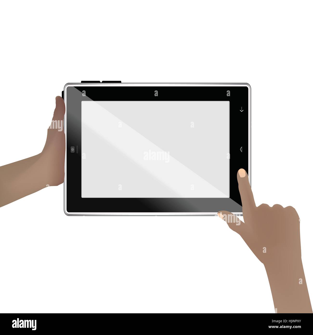 Man blank screen laptop Stock Vector Images - Alamy