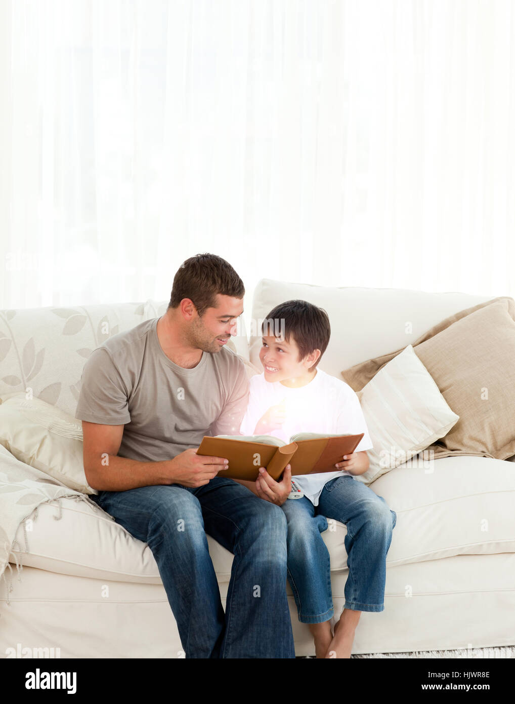 Father son reading fairy hi-res stock photography and images - Alamy