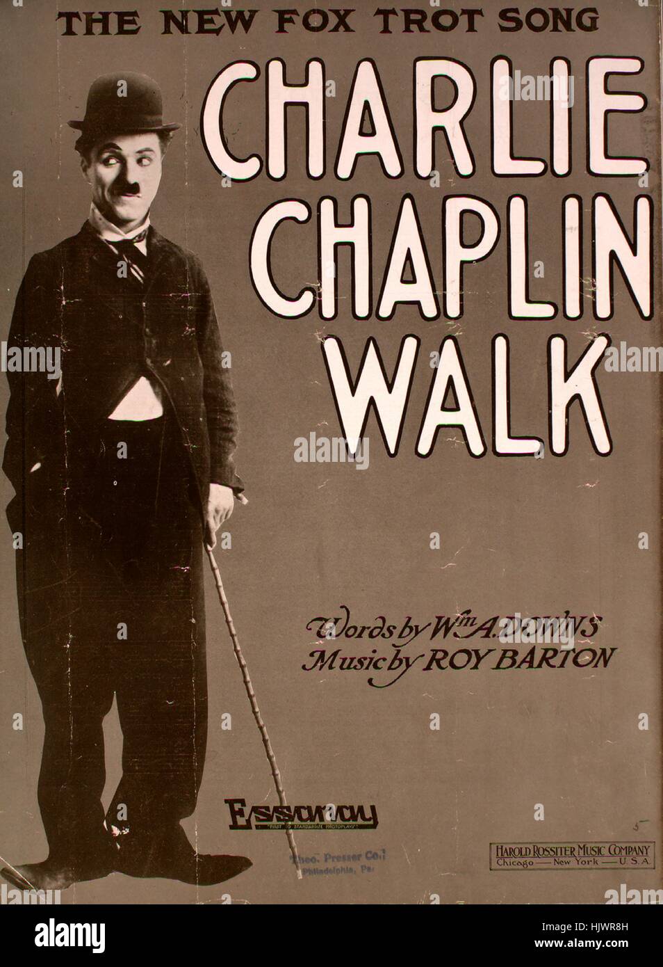 Sheet music cover image of the song 'Charlie Chaplin Walk The New Fox ...