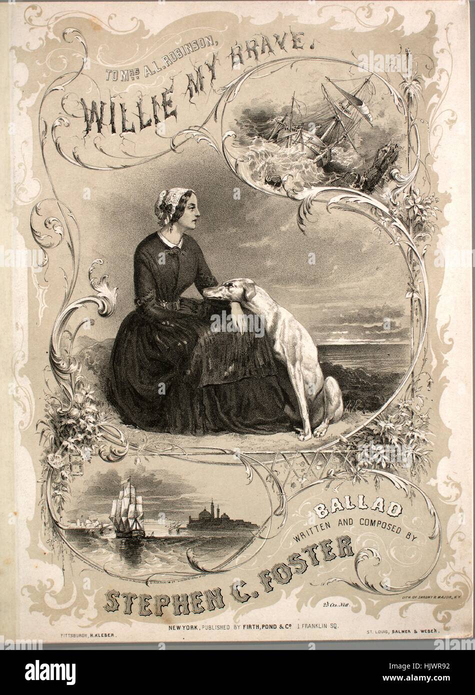 Sheet music cover image of the song 'Willie My Brave Ballad', with ...