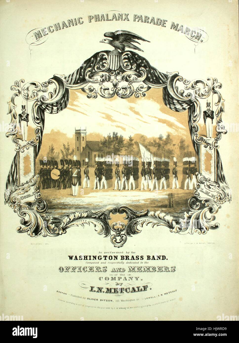 Sheet music cover image of the song 'Mechanic Phalanx Parade March ...