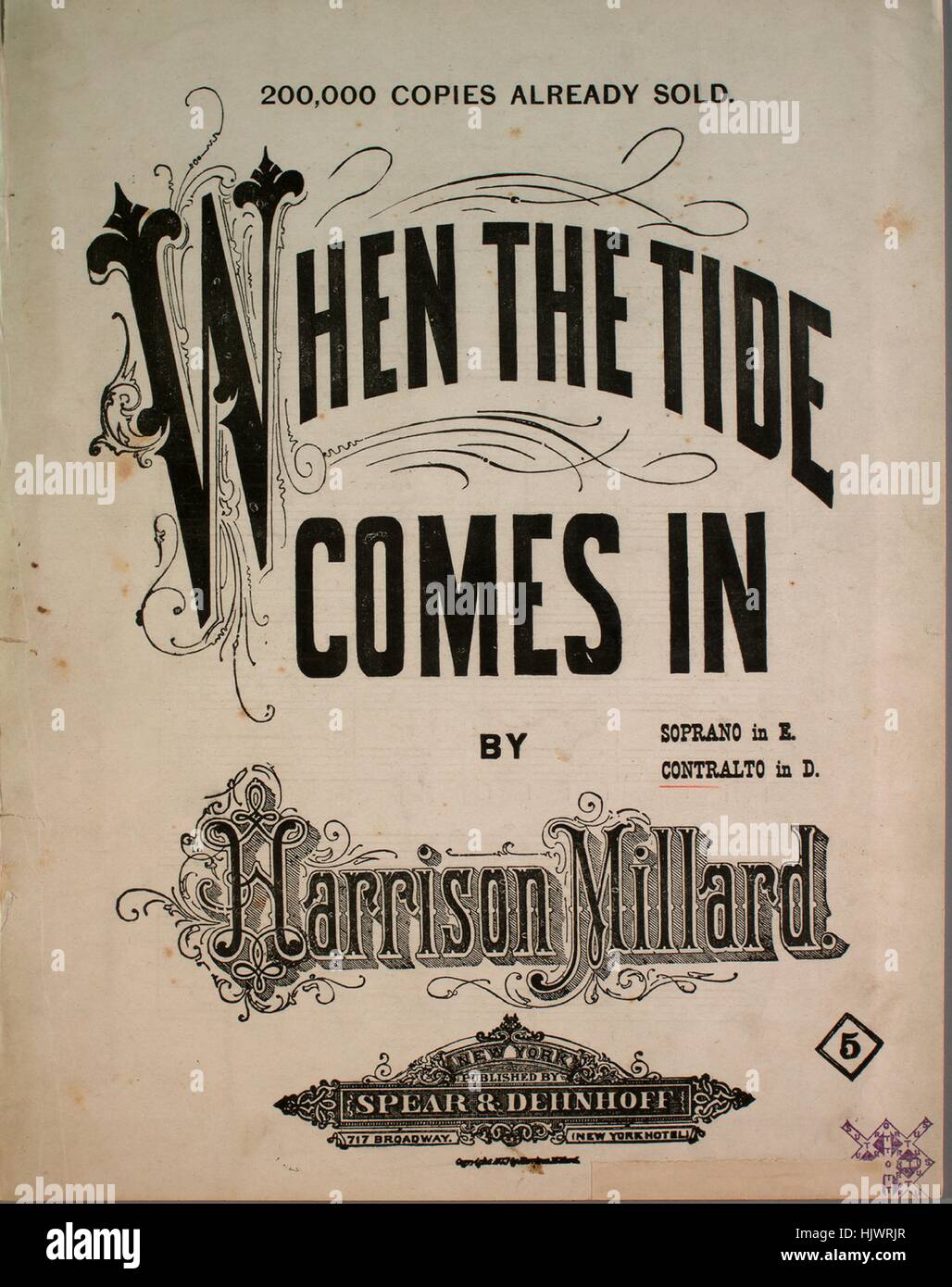 Sheet music cover image of the song 'When the Tide Comes In 200,000 ...