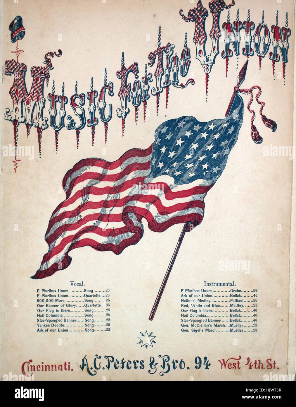 Sheet music cover image of the song 'E Pluribus Unum An American ...